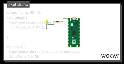 Blink External LED Wokwi ESP STM Arduino Simulator