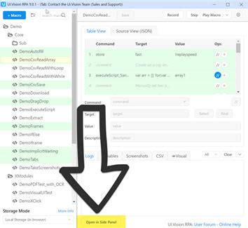 New Ui Vision Side Panel General Discussion Ui Vision Ai Ocr