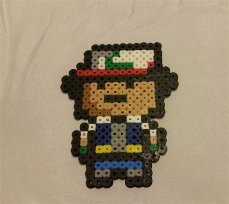 Ash Ketchum Perler Bead Pokémon Sprite Magnet By Simulationsales