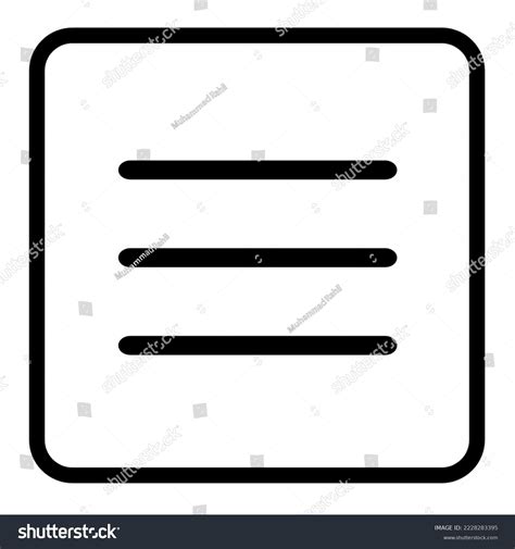 Square Menu Button Icon Illustration Stock Illustration Shutterstock