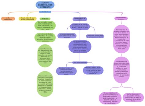 Ácidos CarboxÍlicos Y Ésteres Coggle Diagram