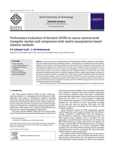 pdf performance evaluation of iterative gfvm on coarse unstructured