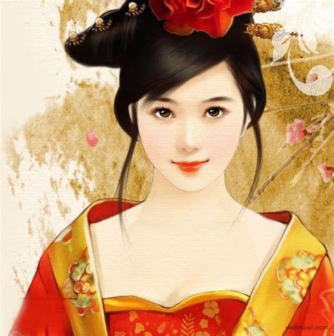 Chinese Painting Girl Woman