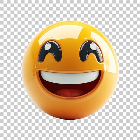 Icône 3d Visage Souriant Avec Des Yeux Souriants Emoji Isolé Sur Un