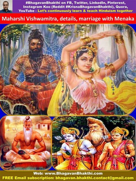 What Are Maharishi Vishwamitra Unknown Facts Marriage With Menaka Story In 2024 Marriage