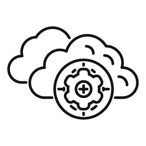 Premium Vector Cloud Computing Optimization Targeting Business Success With Gear Icon