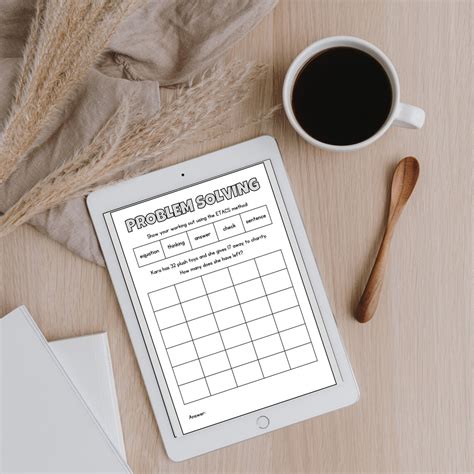problem solving mathematics worksheet etsy