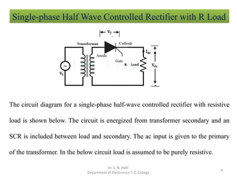 Half Wave Controlled Rectifier With Resistive Load Pptx