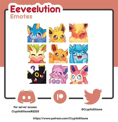 Eeveelution Emotes Kawaii Twitch Emotes Twitch Emotes Pokemon