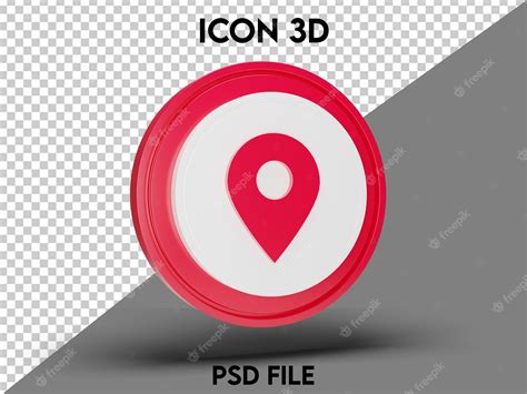 Premium Psd Location Icon 3d Rendered
