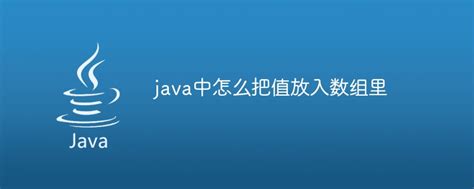 Java中怎么把值放入数组里 美云