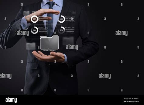 Business Developer Hand Using Board Framework On Virtual Modern Computer Showing Innovation