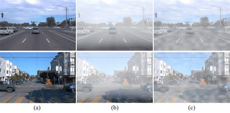 Synthesized Hazy Images From WAYMO Dataset A Clean Images B