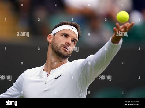 Grigor Dimitrov During His Match Against Steve Johnson On Day Two Of