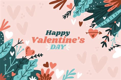 Free Vector Flat Valentines Day Background