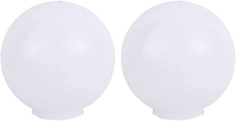 Doitool Hanging Lamp Shade White Acrylic Lamp Post Globe 2pcs Globe