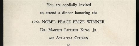 Martin Luther King Nobel Peace Prize Dinner News And Articles