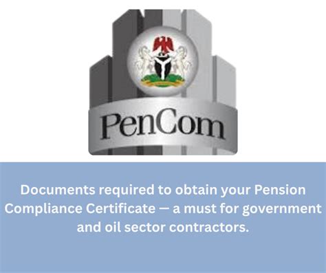 Pencom Certificate Requirements Chajez Consulting Limited