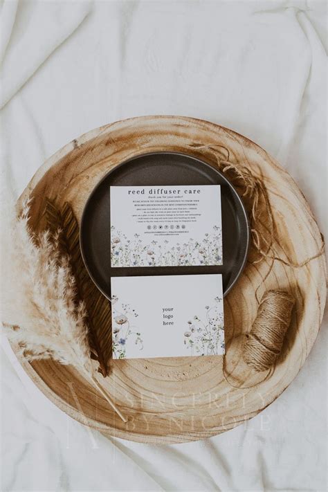 Reed Diffuser Card Printable Diffuser Instructions Editable Care Card