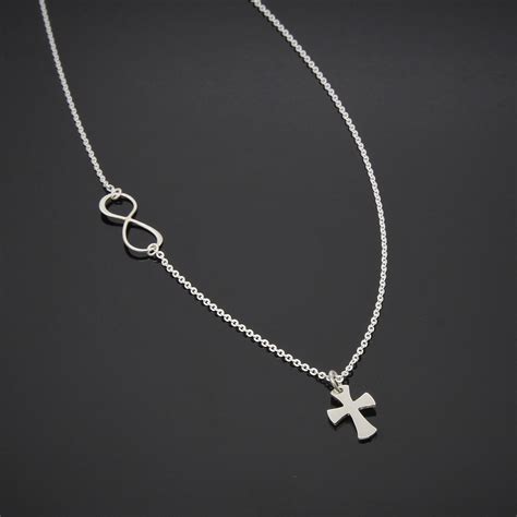 Infinity Cross Necklace Cross Infinity Pendant Religious Etsy