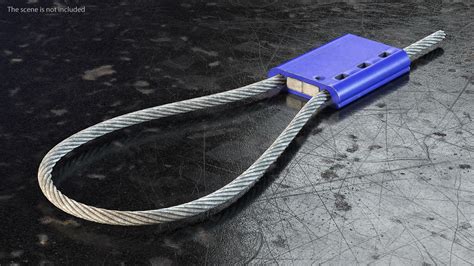 Blue Tight Steel Cable Seal Loop 3d Model 19 3ds Blend C4d Fbx