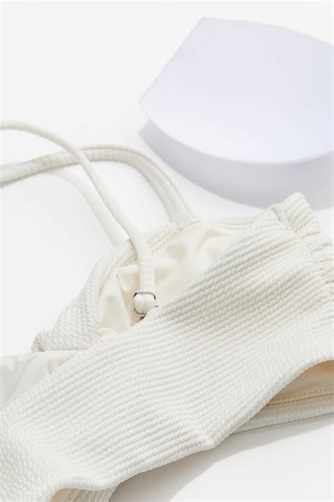 Padded Twist Detail Bikini Top White Ladies Handm Ca