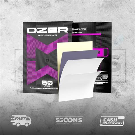 Ozer Quick Stencil Thermal Tattoo Paper Sgoons Tattoo Supply Shopee