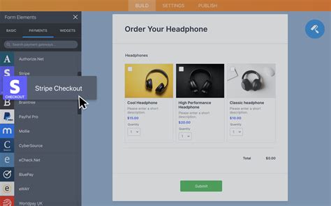 Jotform Stripe Checkout Integration Payment Processor Integrations
