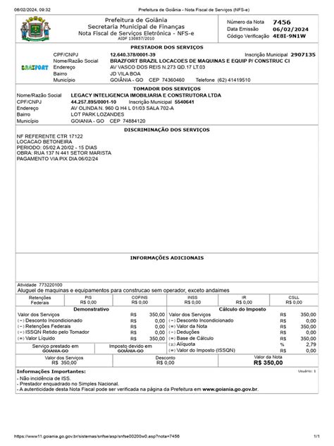 Nf Betoneira 06 02 2024 Pdf Economia Política Finanças