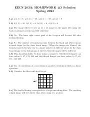 EECS A Homework Solution Image Filtering And Course Hero