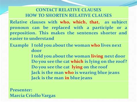Relative Clauses