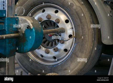 Wheel Repair Shop Stock Photo Alamy