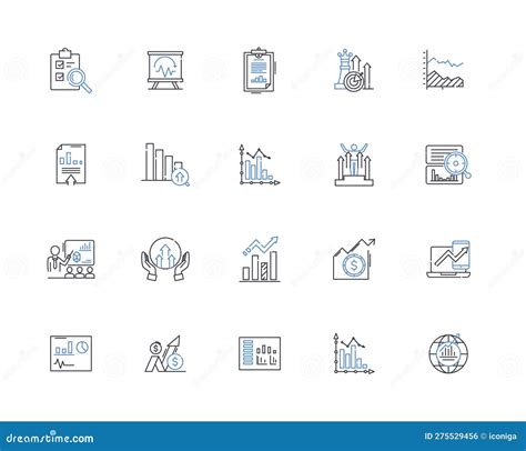 Measurement Line Icons Collection Precision Scale Calibration