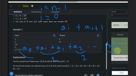 Maximise Adjacent Sum Maxadjsum Codechef Starters 123 Full