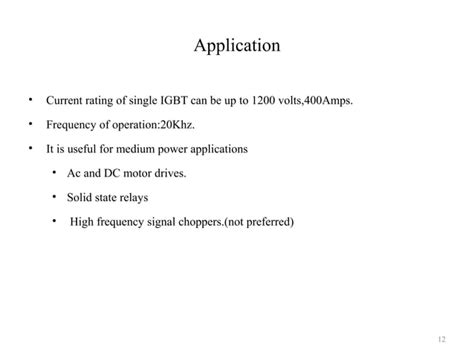 Insulated Gate Bipolar Transistor Ppt