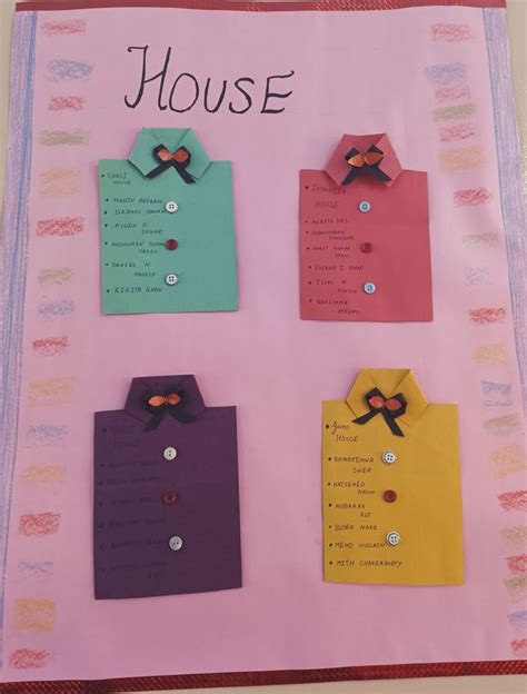 House Chart For School Display