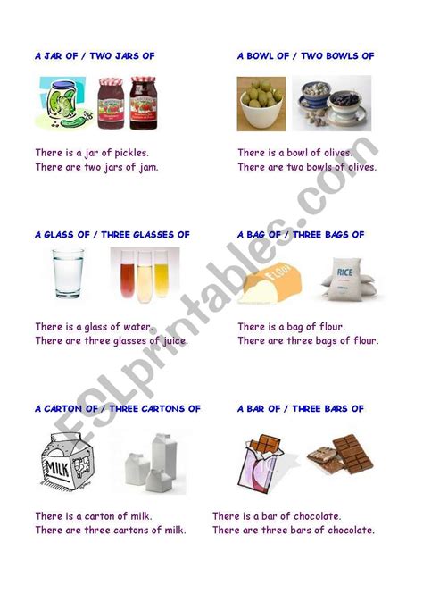 Containers 2nd Page ESL Worksheet By Yasmin En