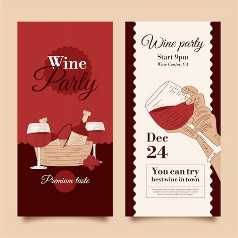 Free Vector Wine Tasting Design Template