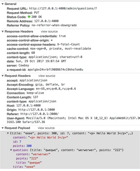 javascript how to separate edit and update contexts admin on rest