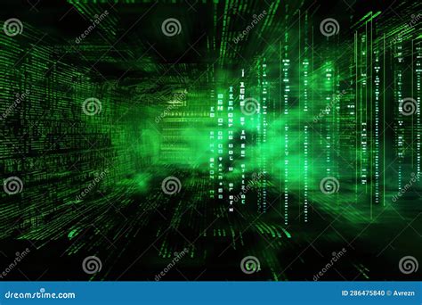 Digital Frenzy Immersive Matrix Of Code And Color Generative Ai Stock