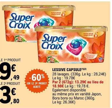 Promo Lessive Capsule Super Croix Chez E Leclerc ICatalogue Fr