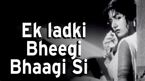 Ek Ladki Bhigi Bhagi Si Chalti Ka Naam Gaadi Songs Kishore Kumar Madhubala Rain Song