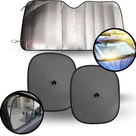 Kit Protetor Solar Para Brisa C Pára Sol Janela Lateral Uv Carro Painel Bloqueador Veicular