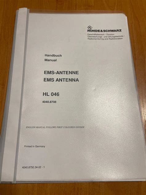 Rohde And Schwarz Hl046 Logaritmicky Periodická Anténa Pro Měření Emc