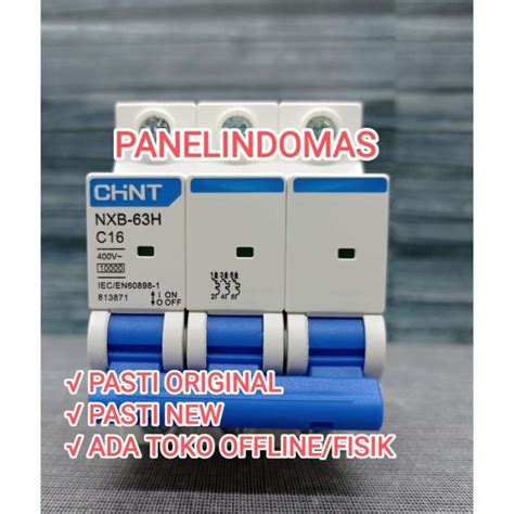 Promo MCB CHINT NXB 63H 3P 3POLE 16A 10kA CHINT Multicolor