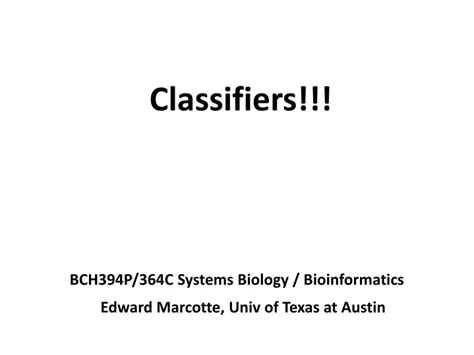 Ppt Classifiers Powerpoint Presentation Free Download Id 9336388