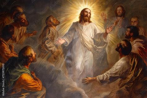 Radiant Image Of The Risen Christ Appearing To The Apostles Affirming