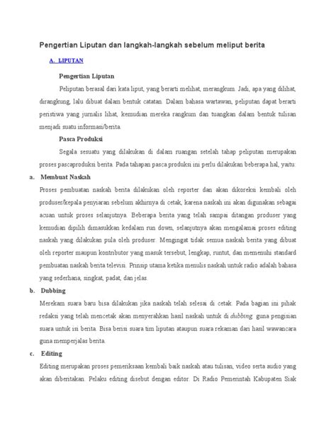Pengertian Liputan Dan Langkah Pdf