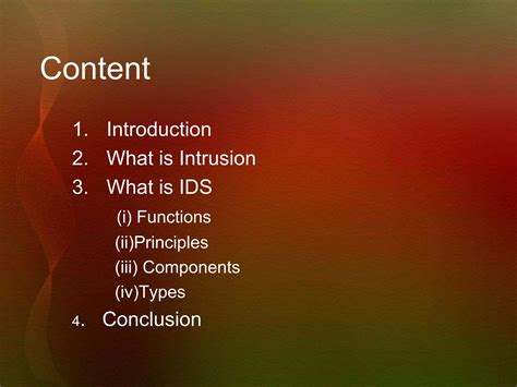 Intrusion Detection System Ppsx