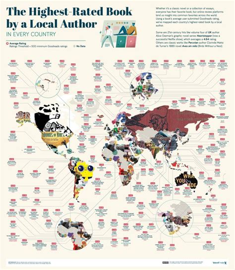 The High Rated Book In Every Country By A Local Author Mapped Vivid
